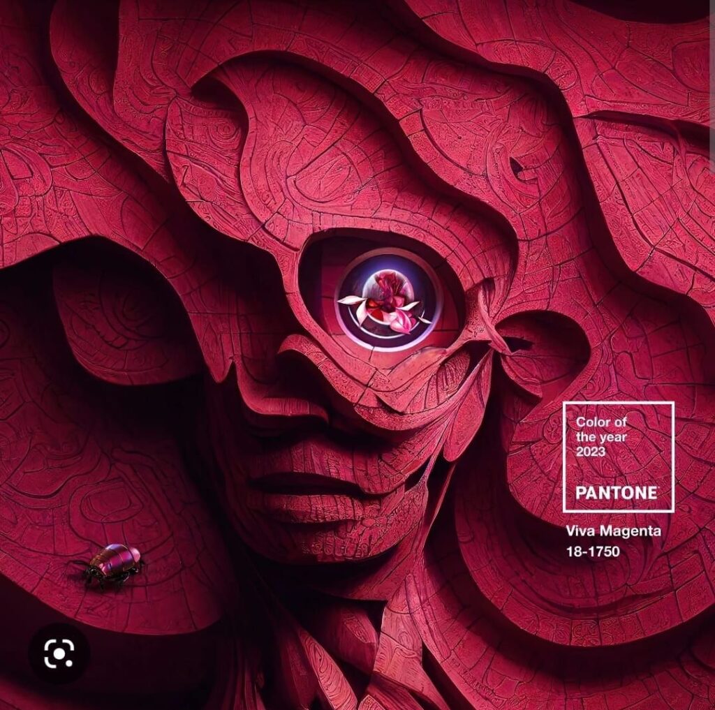 Viva Magenta: Pantone 18-1750 - A cor do ano 2023 - Sophia Martins