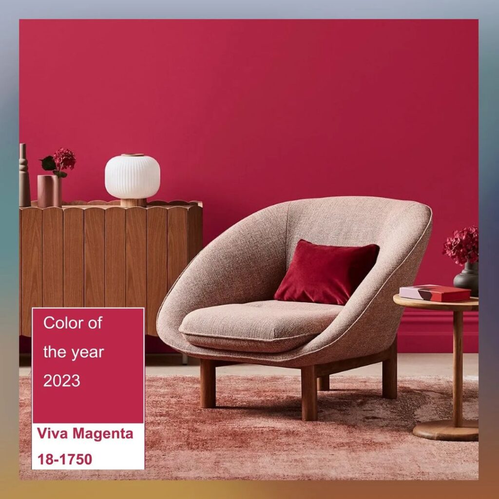 Viva Magenta: Pantone 18-1750 - A cor do ano 2023 - Sophia Martins